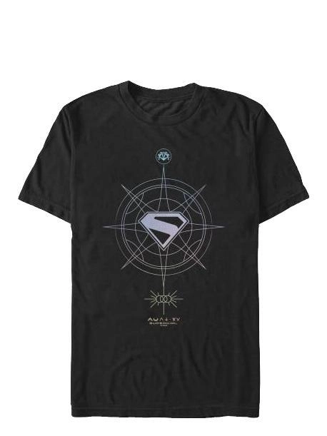 SUPERGIRL Geometric Logo Short Sleeve Graphic T-shirt - Black