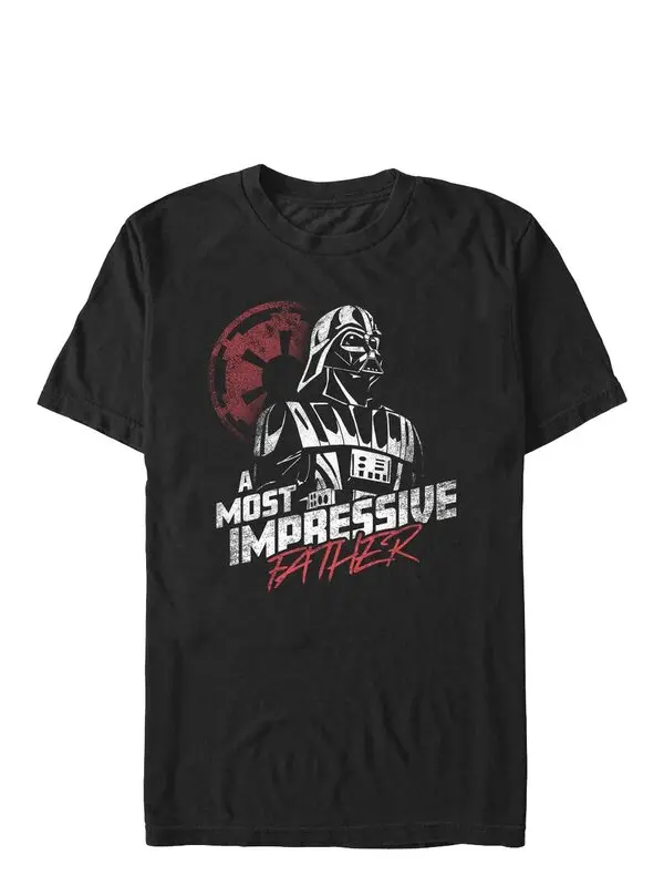 STAR WARS: A NEW HOPE A Most Impressive Father Short Sleeve Graphic T-shirt - Black