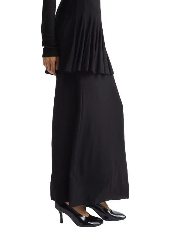 ASHLYN Klein Layered Maxi Skirt - Black
