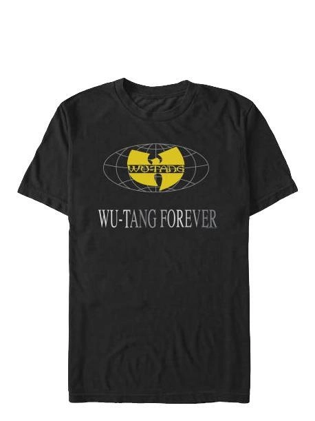 WU-TANG CLAN Worldwide Group Logo Forever Short Sleeve Graphic T-shirt - Black