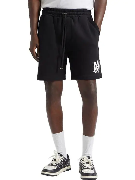 Amiri Core Logo Embroidered Sweat Shorts - Black