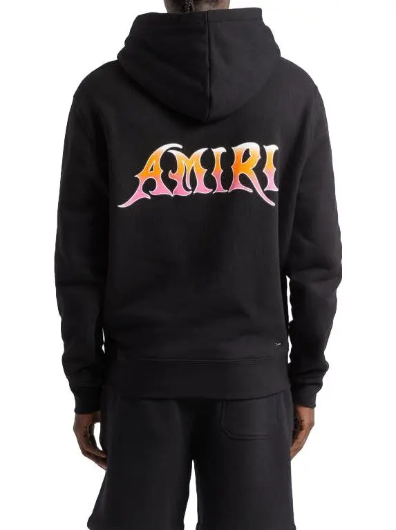 Amiri Ma Surf" Regular Fit Cotton Hoodie - Black