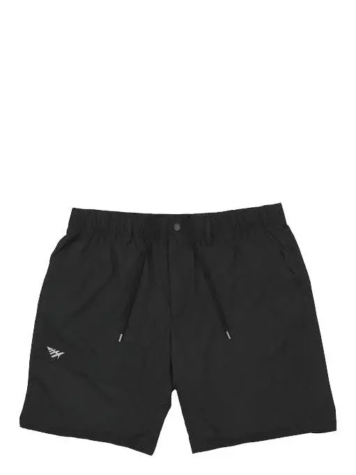 PAPER PLANES Logo Reflective Track Shorts - Black