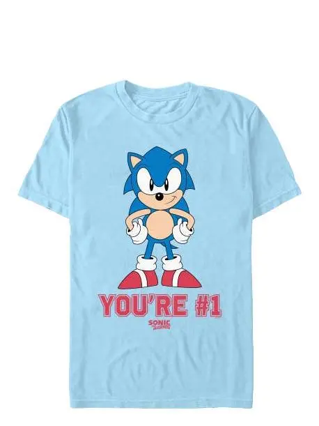 SONIC THE HEDGEHOG You're The Number One Graphic T-shirt - Light Blue