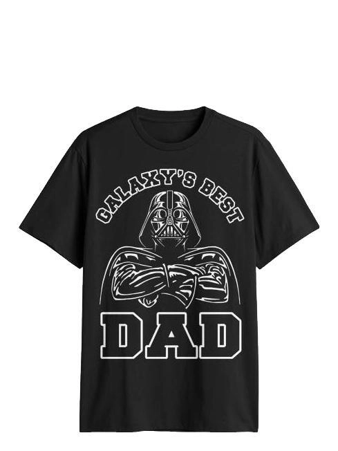 STAR WARS: A NEW HOPE Galaxy's Best Dad Vader Short Sleeve Graphic T-shirt - Black