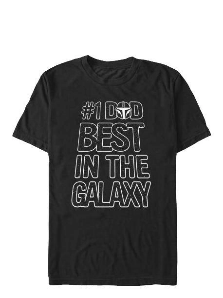 STAR WARS: THE MANDALORIAN Number 1 Dad Short Sleeve Graphic T-shirt - Black