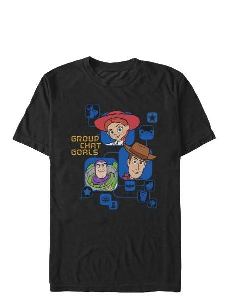 TOY STORY 5 Group Chat Goals Short Sleeve Graphic T-shirt - Black