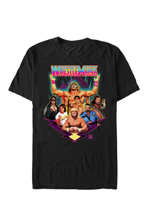 WWE Futuristic Wrestlemania Team Graphic T-shirt - Black