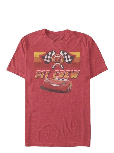 CARS Pit Crew Team Short Sleeve Graphic T-shirt - Red Heather