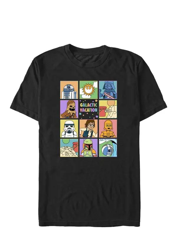 STAR WARS Galactic Vacation Graphic T-shirt - Black