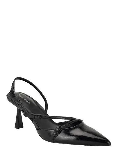Calvin Klein Tarlie Pointed Toe Slingback Pump - Black