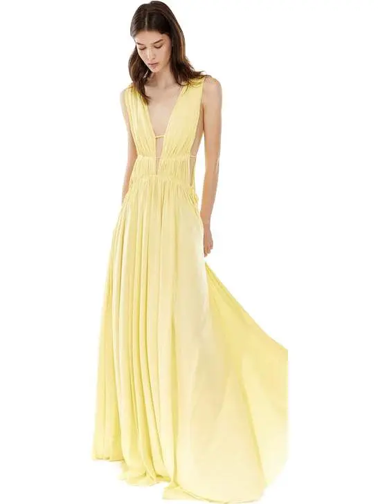 MOTHER OF ALL Helena Maxi Dress - Yellow