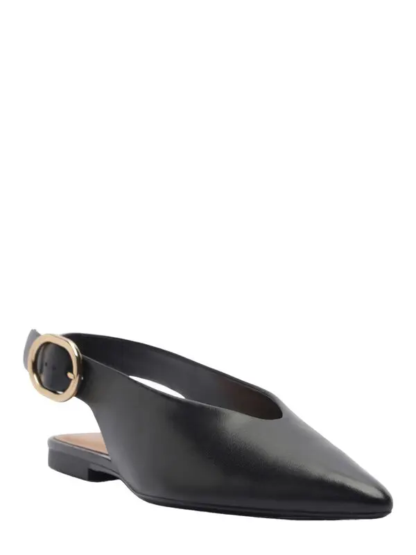 AREZZO Atlas Pointed Toe Slingback Flat - Black