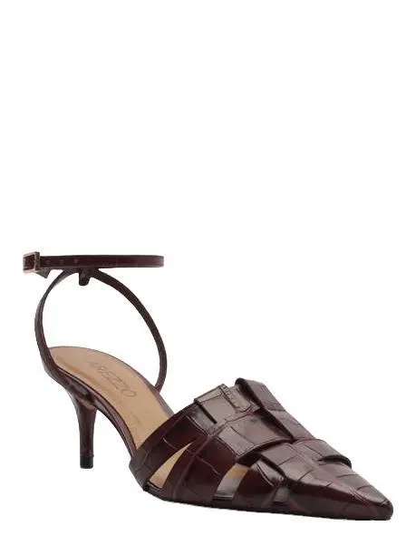 AREZZO Marissa Ankle Strap Pointed Toe Pump - Fresh Ruby