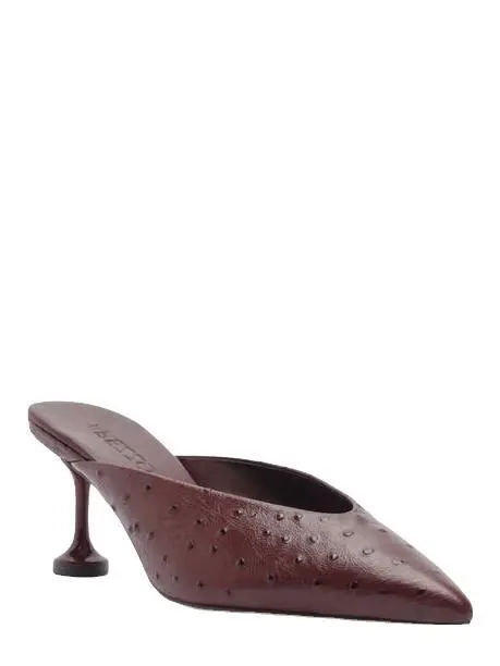 AREZZO Adeline Embossed Mule - Fresh Ruby