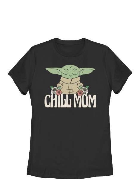 STAR WARS Grogu 'chill Mom' Graphic T-shirt - Black