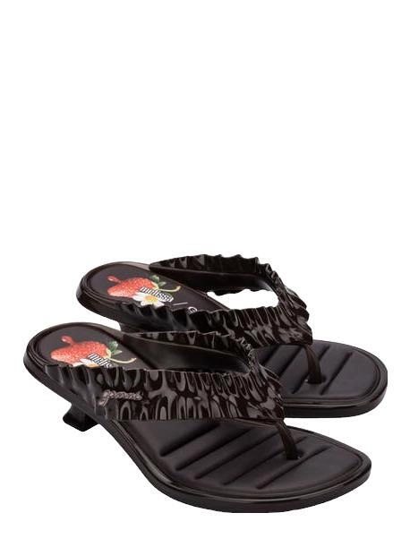 Melissa X Ganni Kitten Heel Flip Flop - Brown