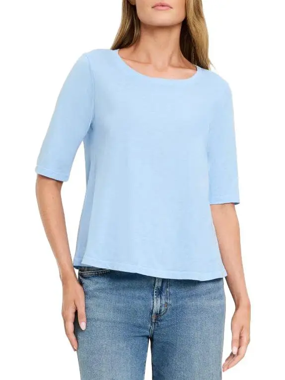 Michael Stars Swing Tee With Quarter Sleeves - Sky