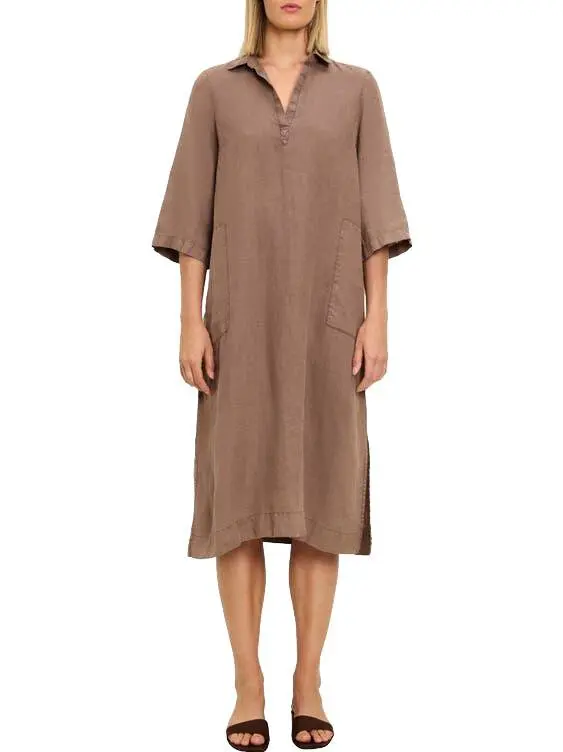 Michael Stars Briony Midi Shirtdress - Quicksand