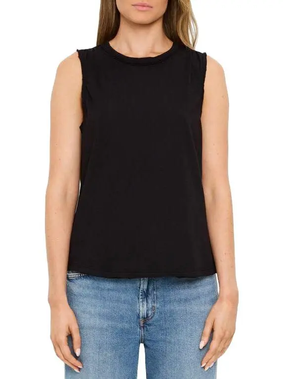 Michael Stars Supima Cotton Slub Jersey Tank - Black