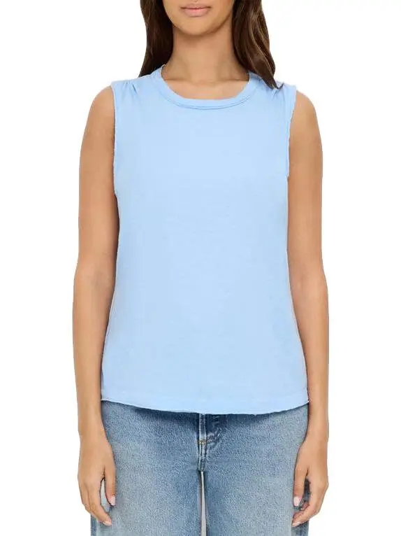 Michael Stars Supima Cotton Slub Jersey Tank - Sky