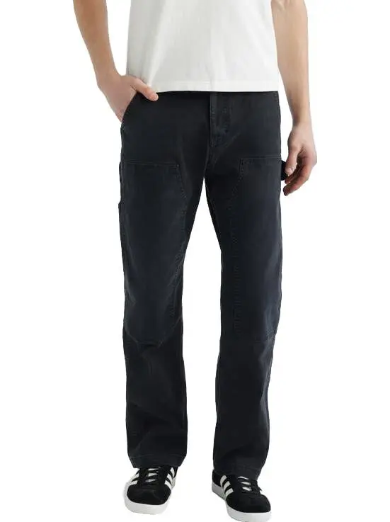 CORRIDOR Double Knee Carpenter Pants In Stretch Cotton - Black