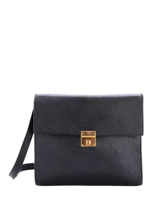 Hermès Clic Wallet On Strap Chevre Mysore 16 - Black