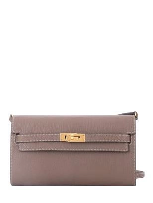 Hermès Kelly To Go Wallet Chevre Mysore - Grey