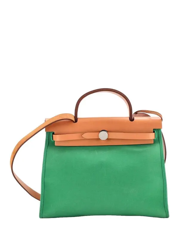 Hermès Herbag Zip Leather And Toile 31 - Cactus