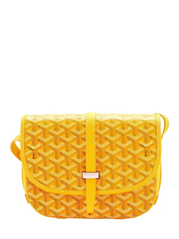 Goyard Belvedere Ii Messenger Bag Coated Canvas Pm - Yellow