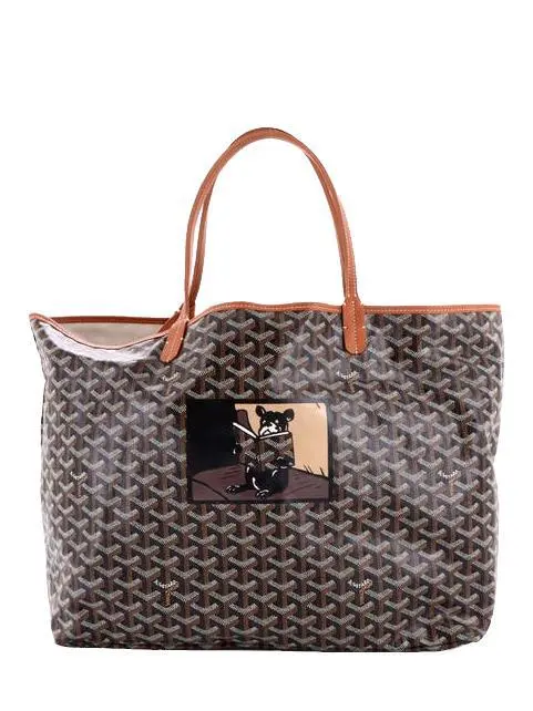 Goyard Saint Louis Tote Printed Coated Canvas Gm - Brown