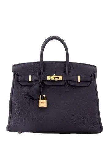 Hermès Birkin Handbag Togo With Gold Hardware 25 - Black