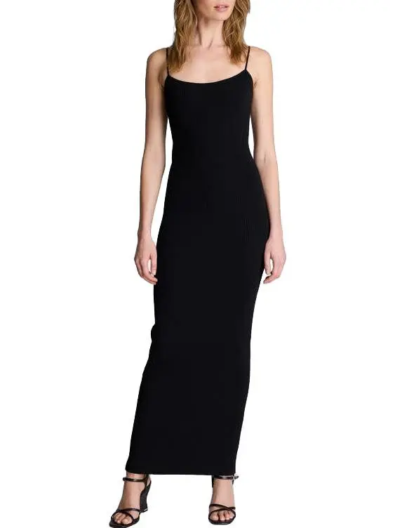 KENNETH COLE Ribbed Cami Maxi Dress - Black