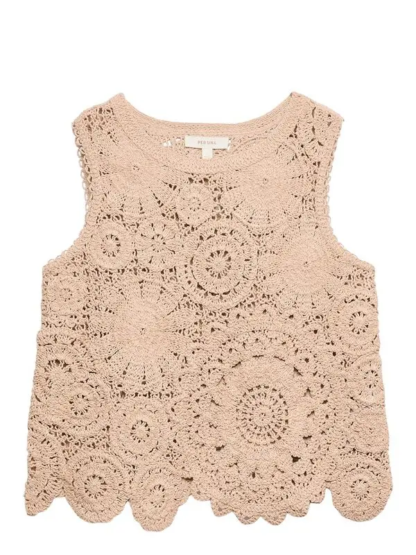 PER UNA BY M&S Crochet Knit Vest - Beige