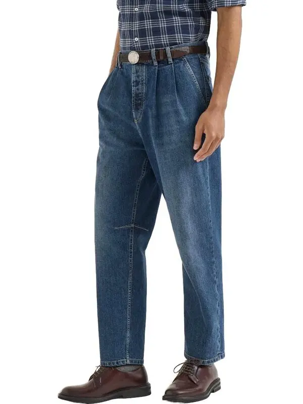 Brunello Cucinelli Comfort Cotton Denim Five-pocket Trousers - Medium Denim