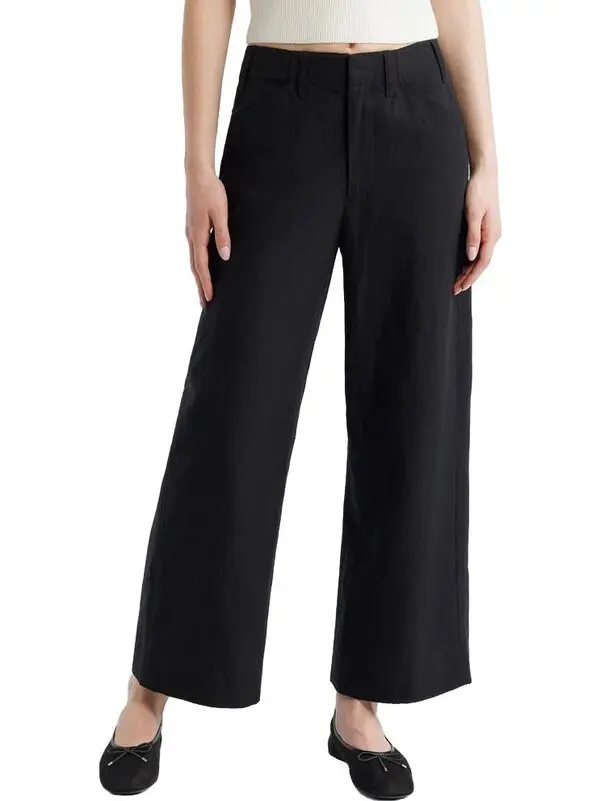 Rag & Bone Allison Ankle Wide Leg Pants - Black