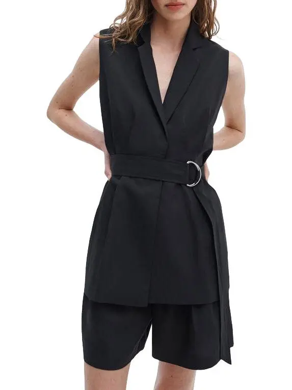 Rag & Bone Mandi Belted Vest - Black