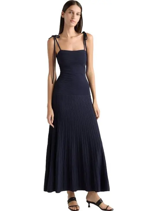 Modern Citizen Chan Ottoman-knit Dress - Navy