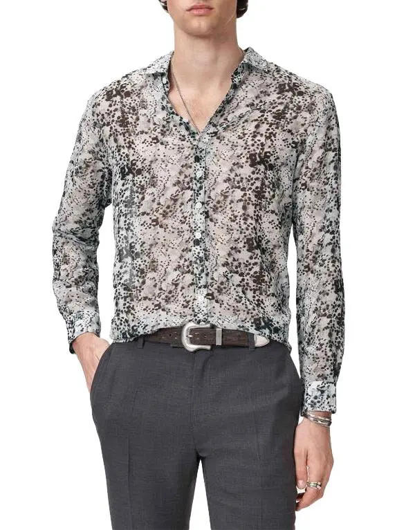 John Varvatos Bucks Button-up Shirt - Grey Mist