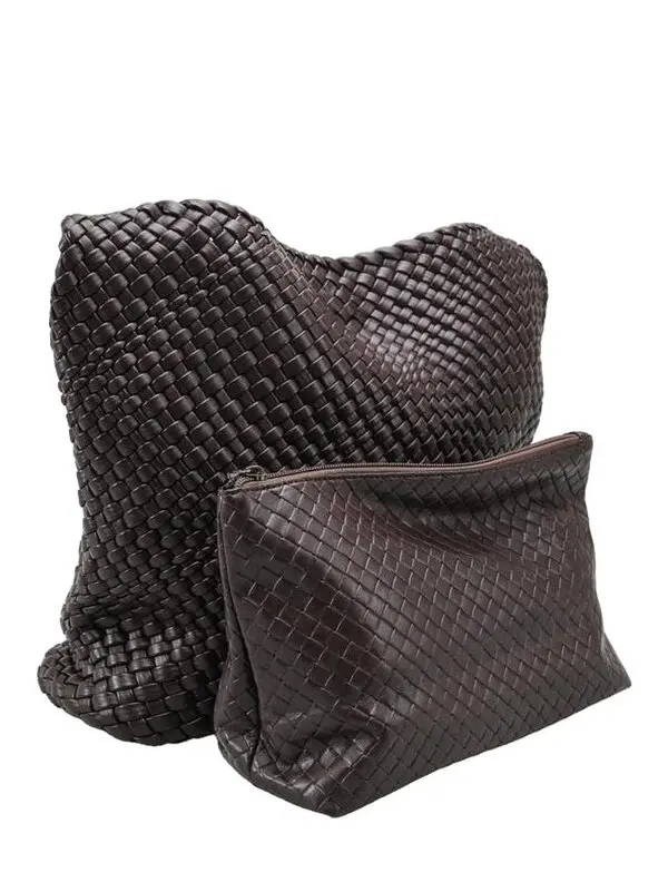 PROLOGUE SHOES Bellini Woven Handle Bag - Brown