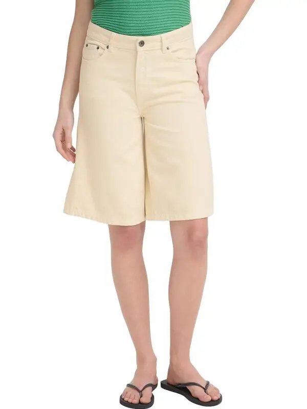ICHI Denim Bermuda Shorts - Birch