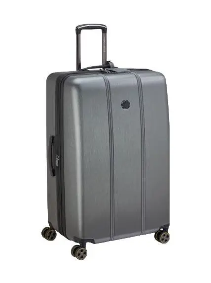 DELSEY PARIS Cadence Large Checked Spinner Luggage - Brushed Silver