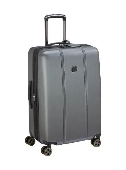 DELSEY PARIS Cadence Expandable Checked Spinner Luggage - Brushed Silver