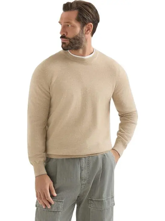 Brunello Cucinelli Ribbed Cashmere Crewneck Sweater - Brown