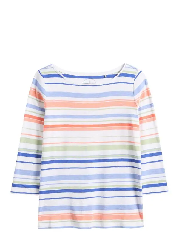 Tommy Bahama Ashby Isles Coastal Cool Stripe Cotton Top - Bright Peach