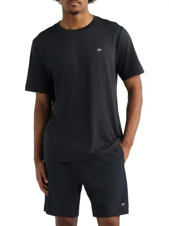 SANTO STUDIO Verona Tech Solid T-shirt - Black