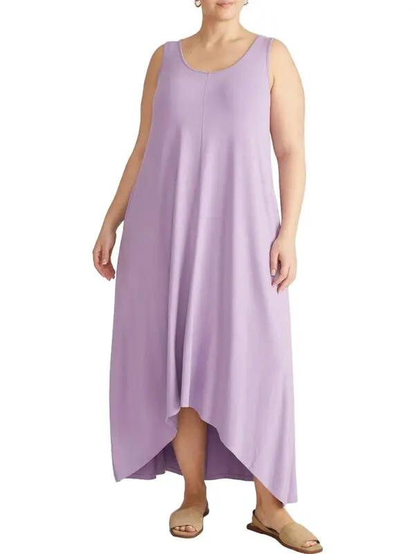 Universal Standard Athena Divine Sleeveless High-low Maxi Dress - Spring Iris Purple