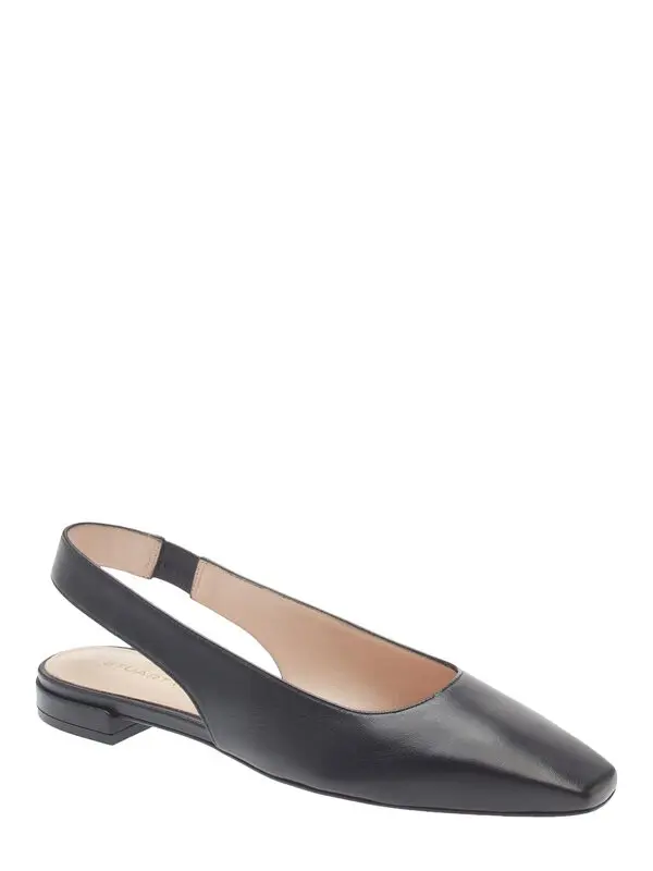STUART WEITZMAN Stassi Slingback Flat - Black