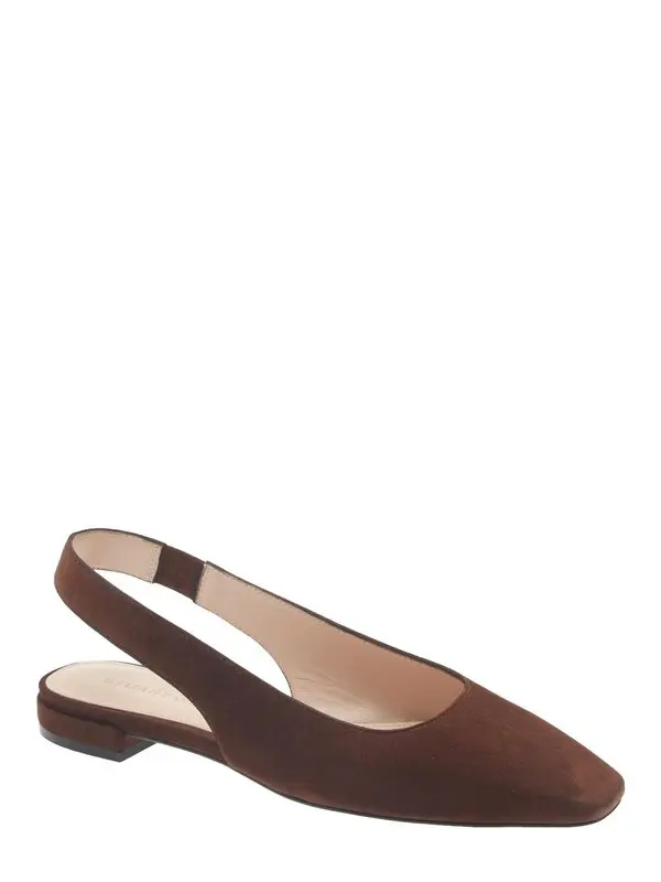 STUART WEITZMAN Stassi Slingback Flat - Walnut