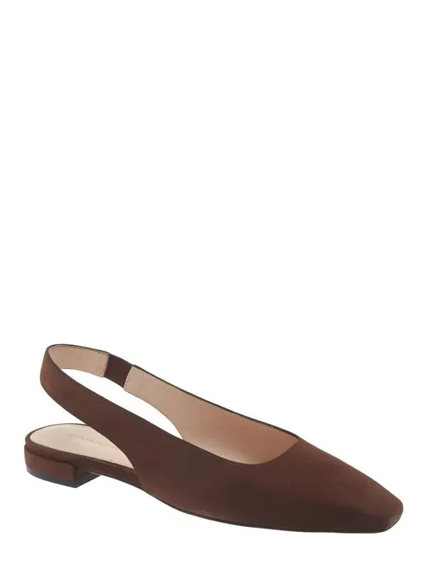 STUART WEITZMAN Stassi Slingback Flat - Walnut
